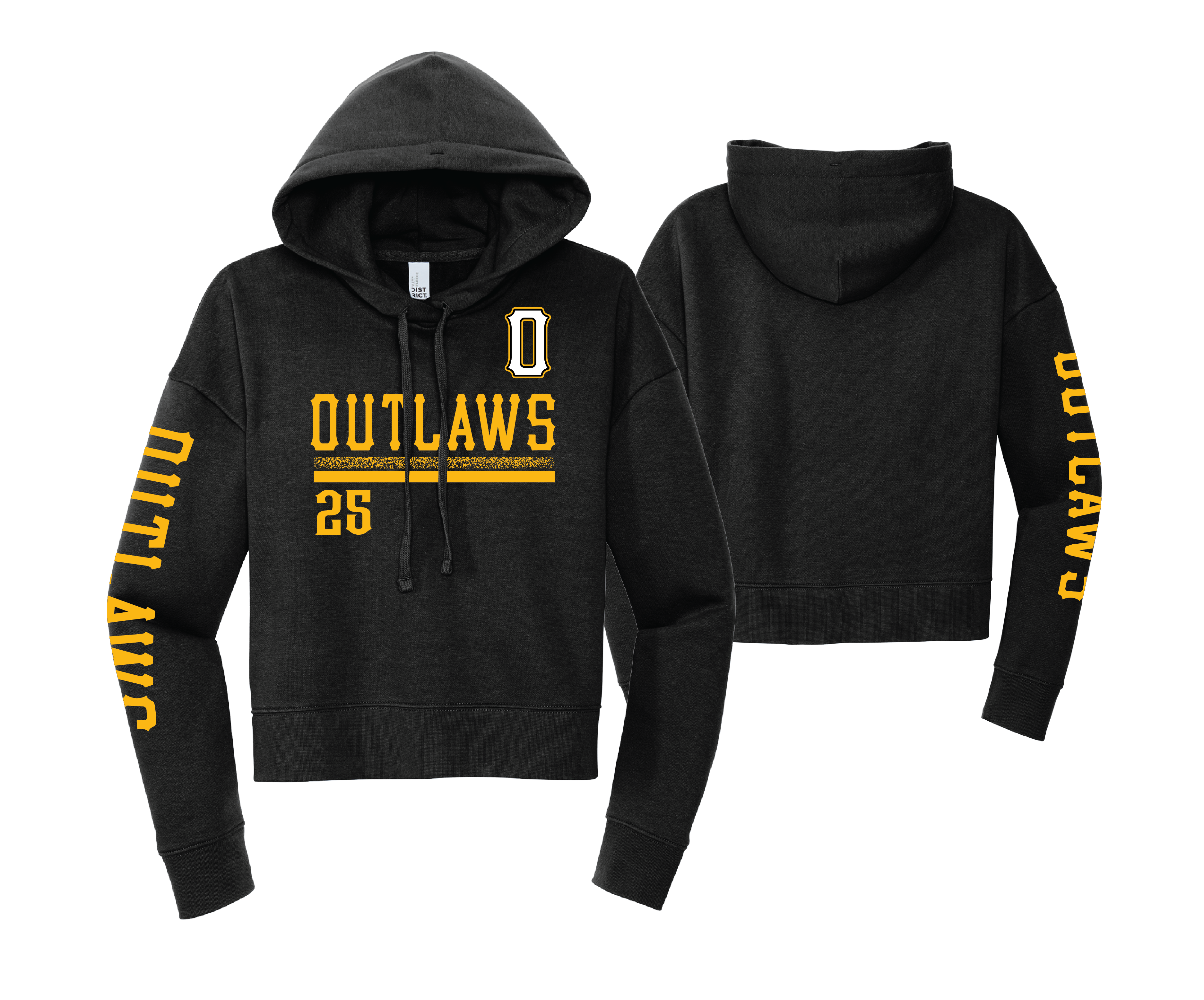 Outlaws - Women's Cropped Fleece Hoodie – eShore Sports