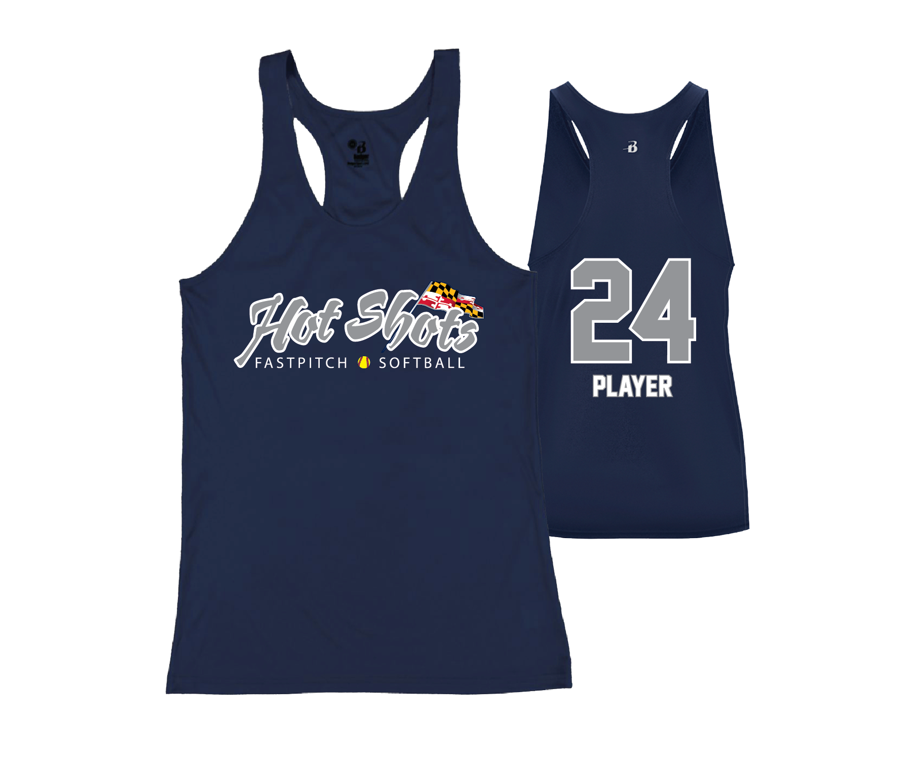 Hot Shots - DTF | Women's Performance Racerback – eShore Sports