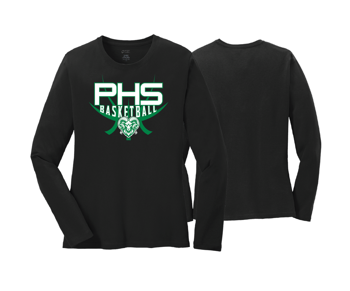 Parkside High School - BASKETBALL - Black - DTF | Women's Long Sleeve ...