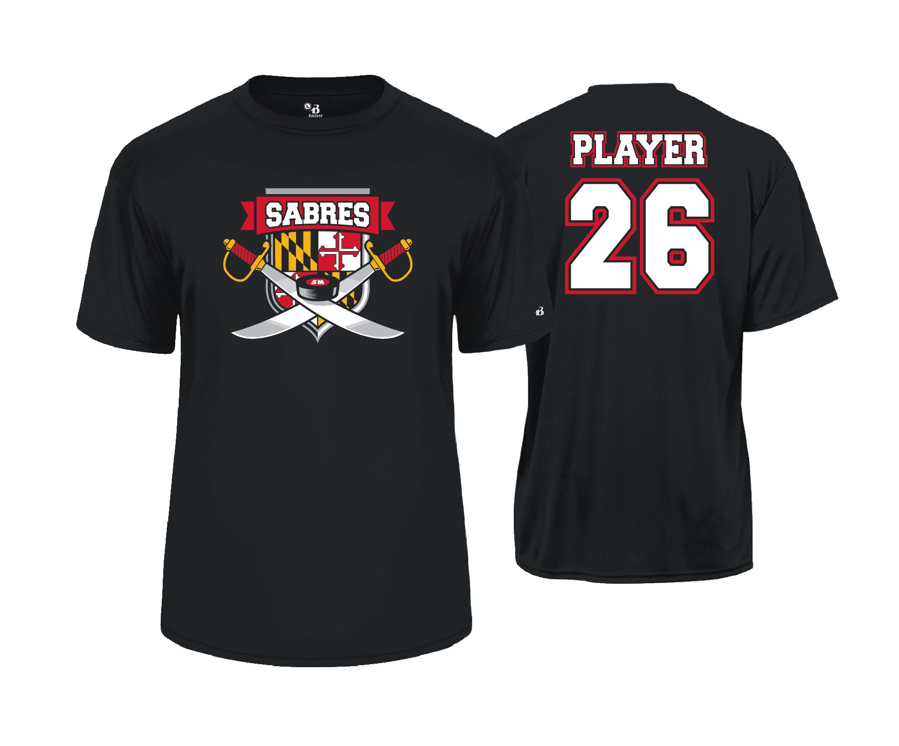 Sabres Ice Hockey - DTF | Unisex Short Sleeve Performance Tee – eShore ...